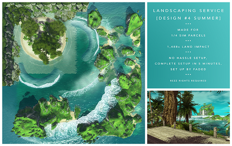 Second Life Marketplace - [F] Landscape 4 - Tropical Island - SUMMER (1/4 Sim)